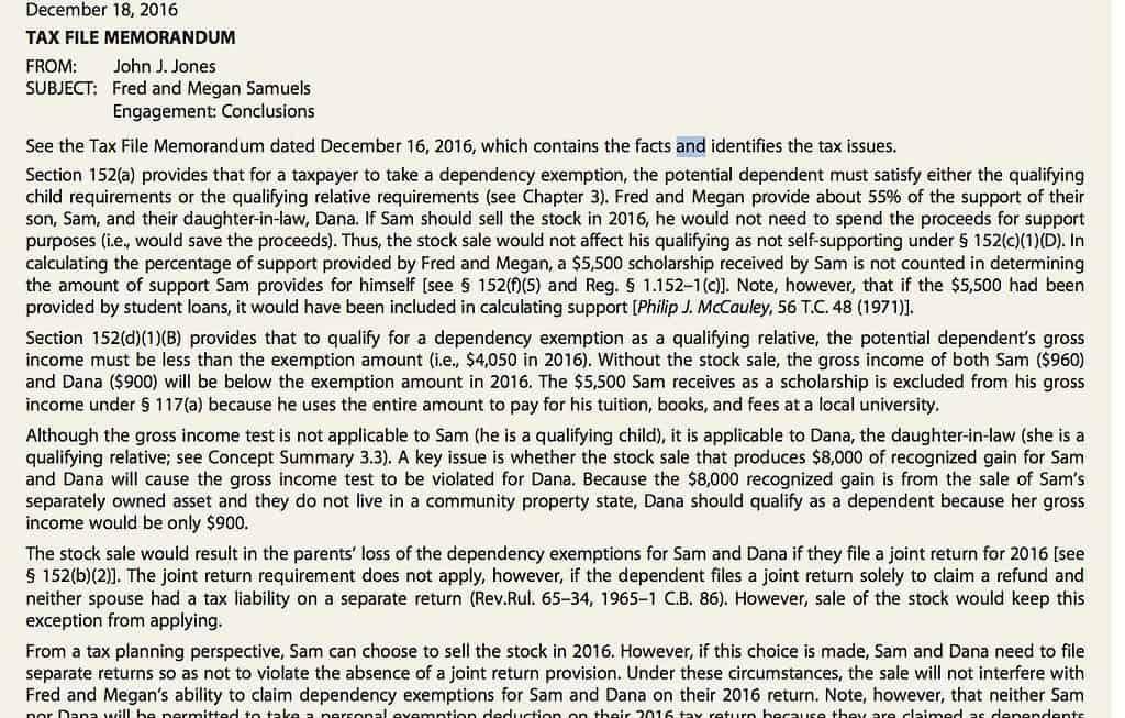 Write a tax memorandum for this research problem which should include ...