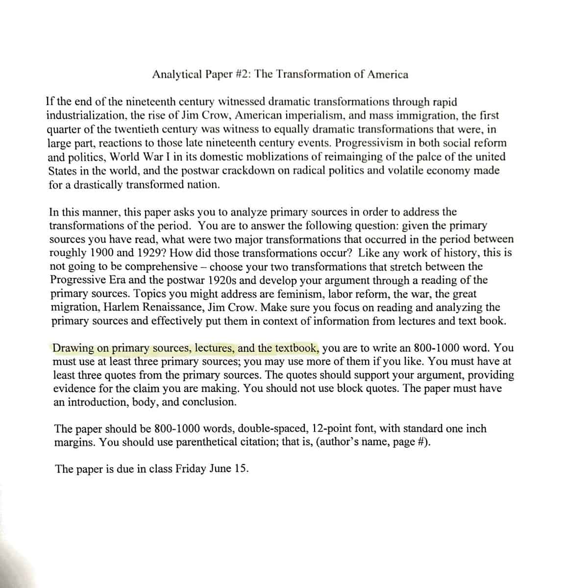 What two major transformations that occurred in the period between ...