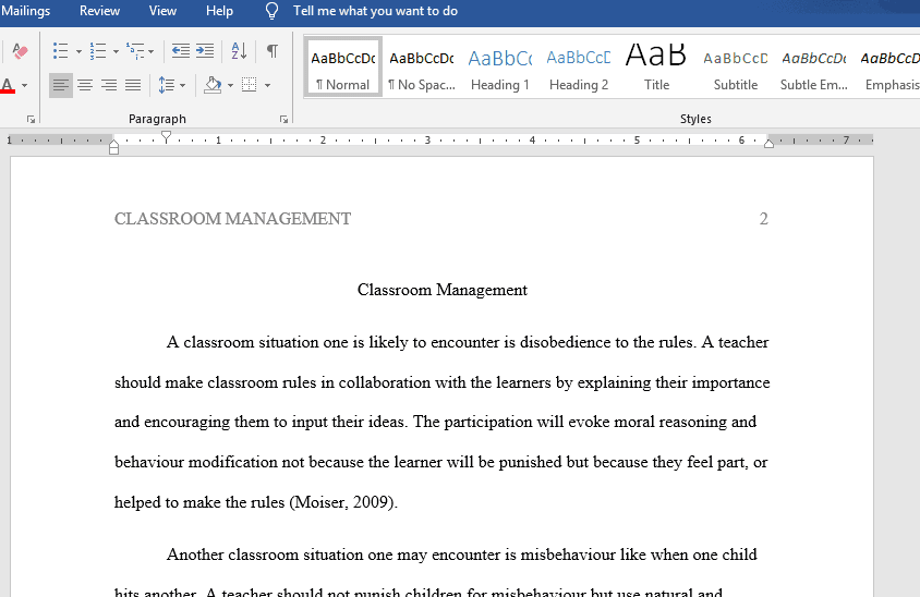 Identify two to three classroom management situations ...