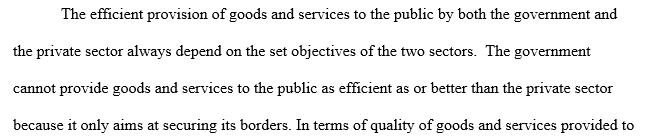 [Solved] Government providing goods - yourhomeworksolutions.com