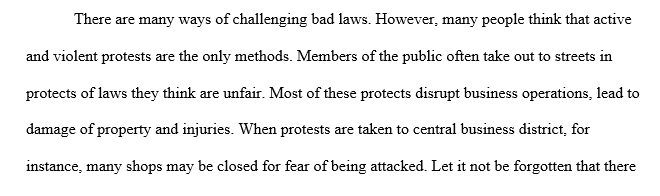 How to protest against unfair or unreasonable laws ...