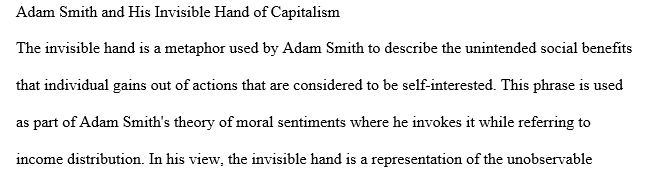 Adam Smith Invisible Hand Examples