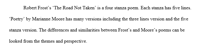 Please analyze and compare "The road not taken" by Robert Frost and ...