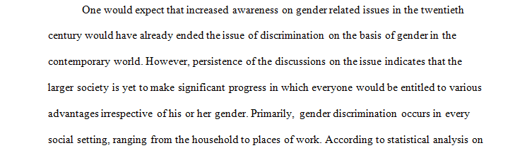 [Solved] Discrimination in Society - yourhomeworksolutions.com