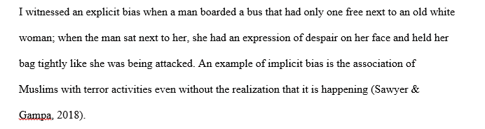 An example of an implicit and an explicit bias – yourhomeworksolutions.com