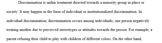 Individual and institutional discrimination – yourhomeworksolutions.com