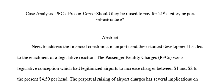 [Solved] Passenger facility charges - yourhomeworksolutions.com