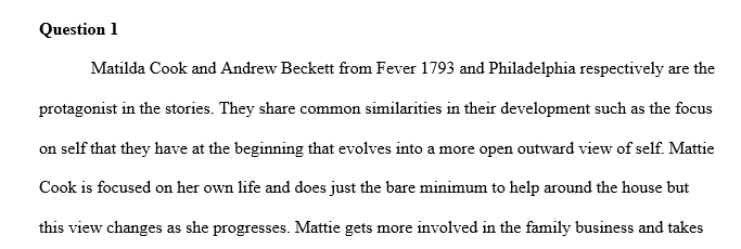 [Solved] The characters of Mattie Cook and Andrew Beckett ...