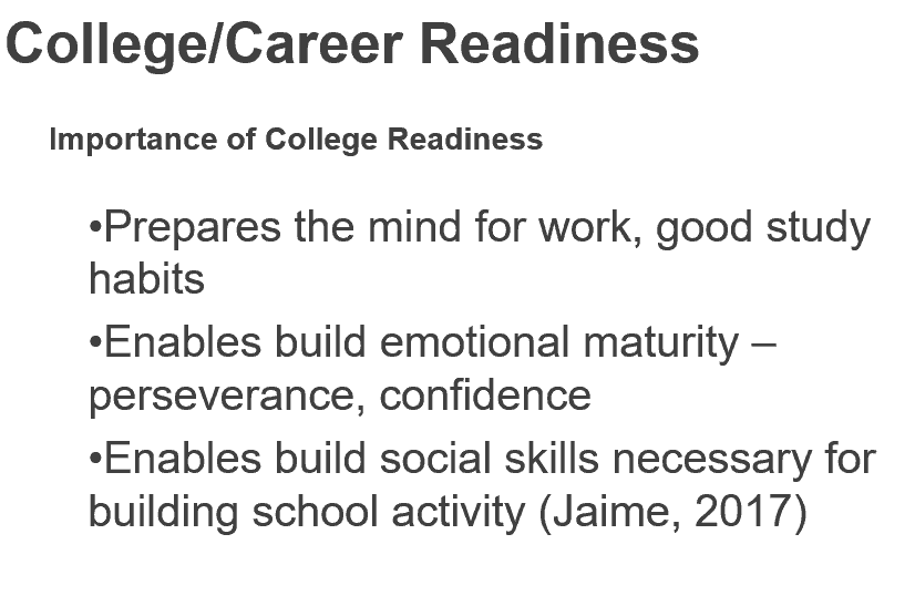 [Solved] The importance of college- and career-readiness ...
