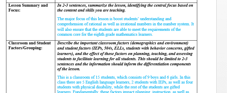 Create A Standards based Lesson Plan For A K 8 Grade Level 