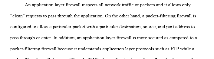 Solved How Is An Application Layer Firewall Different From A Packet 5709