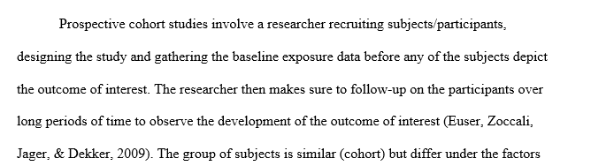 Differentiate between prospective and retrospective cohort studies ...