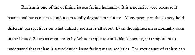 What are the causes of racism - yourhomeworksolutions.com