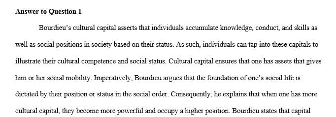 Cultural Capital Theory explains the discrepancy in working class vs ...