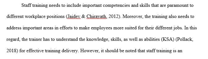 [Solved] Draft of the KSA and Competency Model narrative you will use ...
