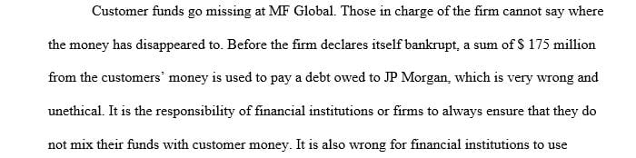 [Solved] Did Corzine act appropriately? How would you characterize his ...