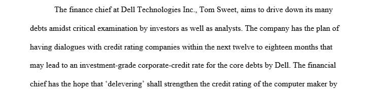 How Does Dell Intend To Further delever Its Balance Sheet Https How Does Dell Intend To Further delever Its Balance Sheet Https