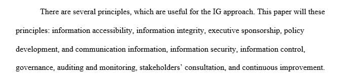 The identification and the introduction of the Principles and the ...