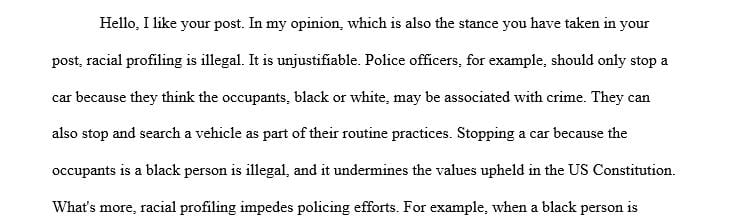 Racial profiling has many effects on the community ...