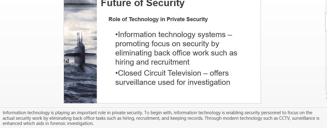 The role of technology in private security and how future technological ...