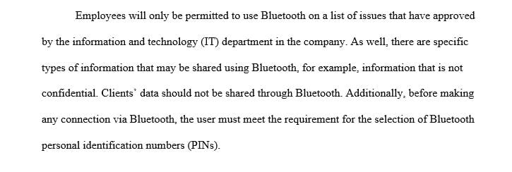 Write a security policy for Company-owned cell phones that use the ...