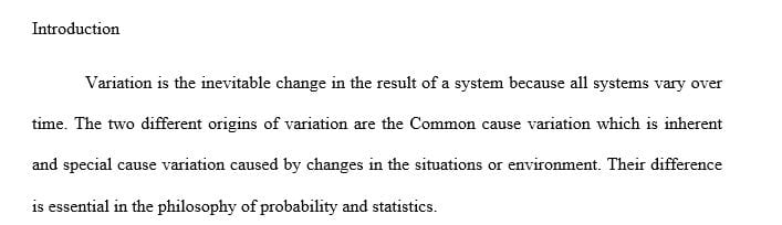 Compare and contrast the fundamental differences between special-cause ...