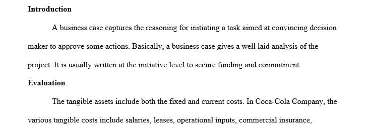 [Solved] Create a business case for your technology introduction ...