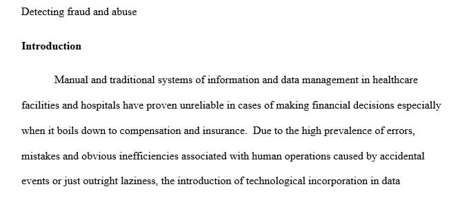 Identify potential abuse or fraudulent trends through data analysis ...