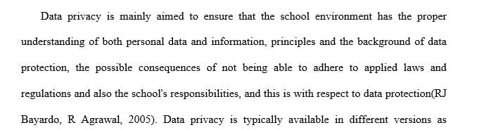 [Solved] Public School District Data Protection and Security Training ...