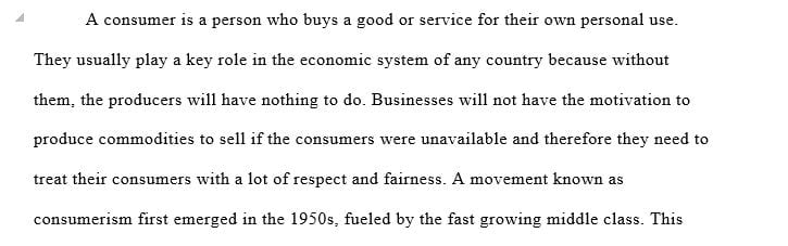 Research and describe the six rights of the consumer ...