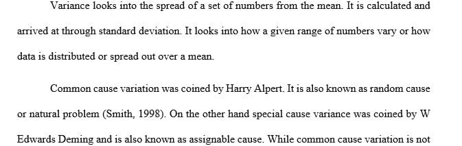 [Solved] The fundamental differences between special-cause variation and common-cause variation ...