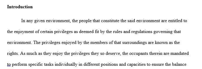 Write an essay in which you state your personal rights and ...