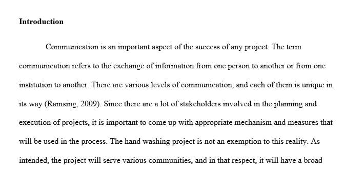 Draft the communications plan for your project - yourhomeworksolutions.com