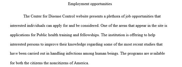 Go to Careers at CDC and locate "Jobs" using the drop down menus ...