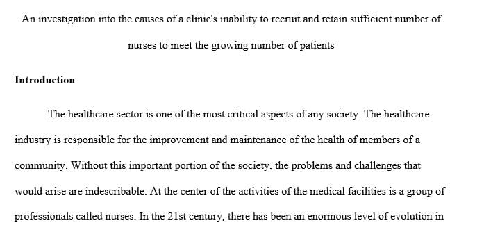 [Solved] Identifying and clearly stating a particular problem or ...