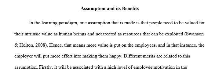 [Solved] Provide an example of a learning or performance paradigm ...