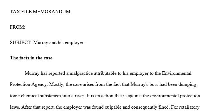 [Solved] Write a tax memorandum for this research problem which should ...