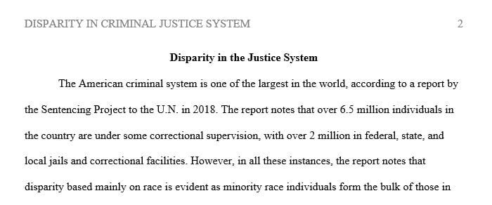 [Solved] Debates over racial and ethnic discrimination in the criminal ...