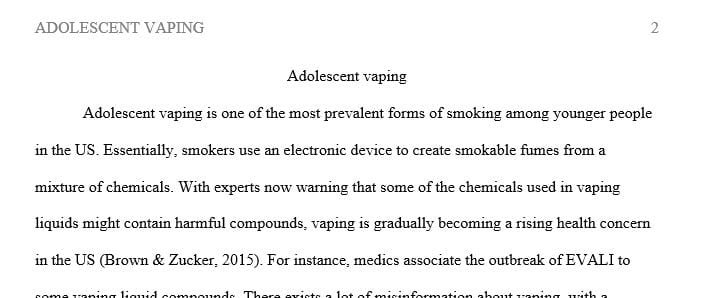 Identify a topic of interest to you and a specific research question ...