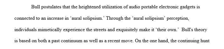 [Solved] What is aural solipsism as discussed by Bull ...