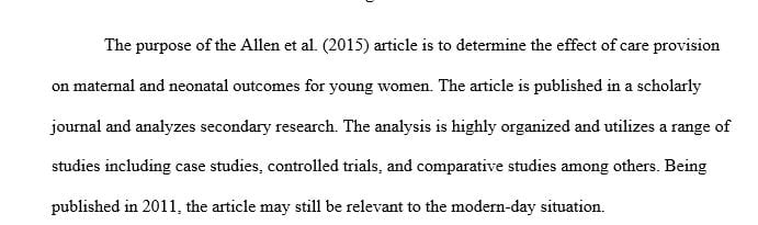 [Solved] Evaluation and conclusion of the articles on the section Synthesis of Literature ...