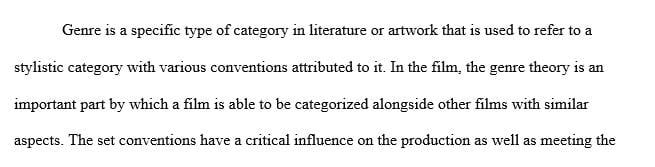 Identify a feature-length film that fits your selected genre and ...