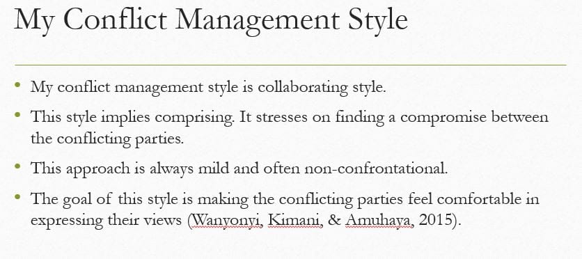 [Solved] Identify and briefly describe your personal conflict ...