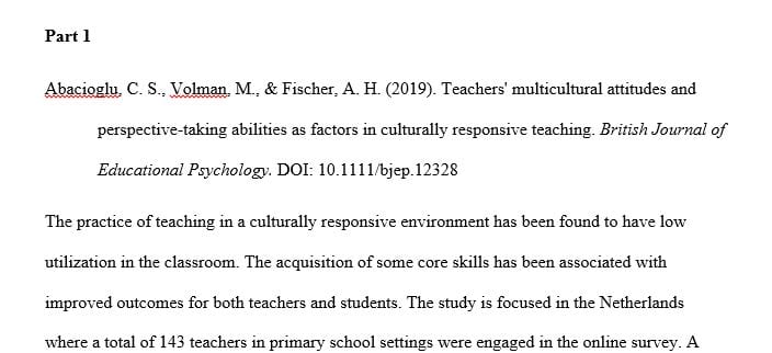 Locate five peer-reviewed articles published within the past 5 years ...