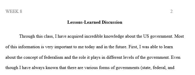 [Solved] Share with the class three new ideas or concepts you have ...