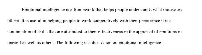 [Solved] Research the topic and then complete this online emotional intelligence self-assessment ...