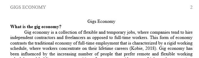 What are the pros and cons of the gig economy to (1) firms and (2 ...
