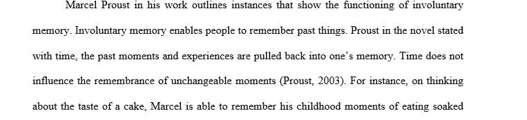 [Solved] Write a 1-2 page paper about examples from your reading of Proust's "Overture" that ...