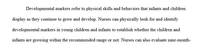 Describe The Developmental Markers A Nurse Should Assess For A 9 month Describe The Developmental Markers A Nurse Should Assess For A 9 month