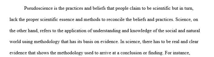 What are some of the key differences between science and pseudoscience - yourhomeworksolutions.com